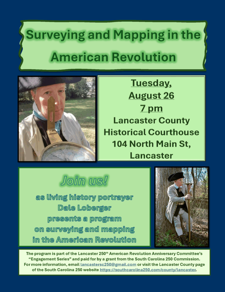 Surveying and Mapping in the Revolution - South Carolina's 250th ...