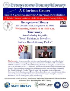 Tim Lowry, Award-winning Storyteller, “Food, Fashion, & Frivolity ...